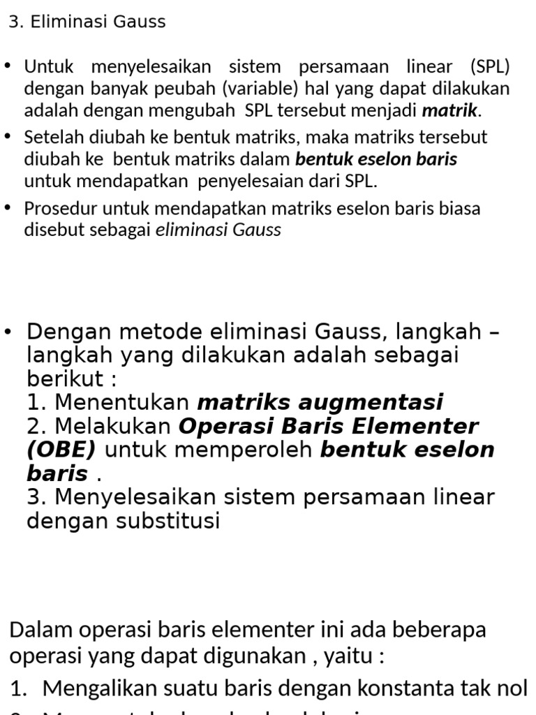 Eliminasi Gauss | PDF | Sains & Matematika | Komputer