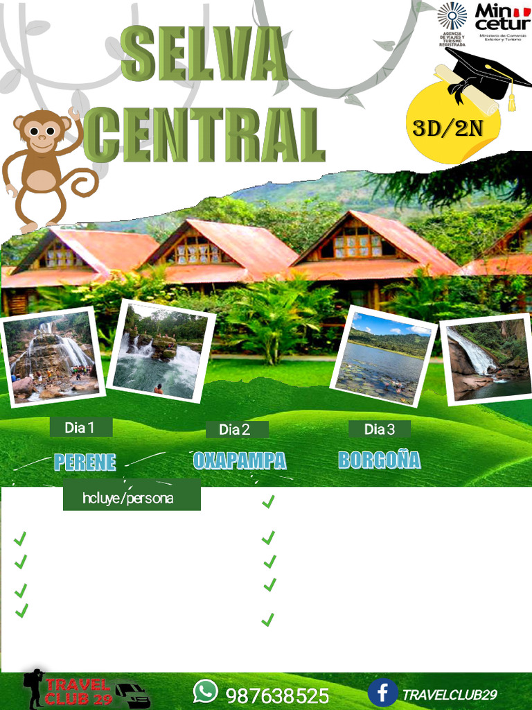 Tour Selva Central 3 Dias Escolar | PDF