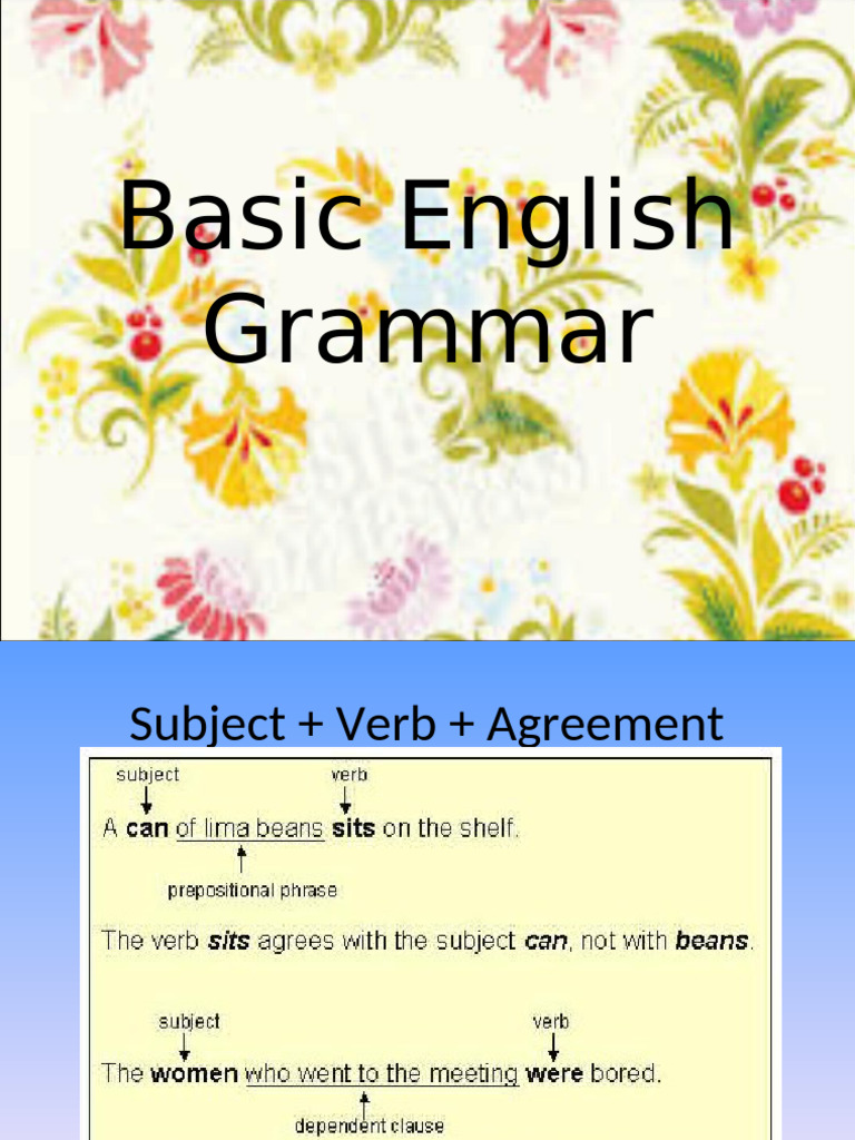 Basic English Grammar and Conversations | PDF | Verb | Adjective