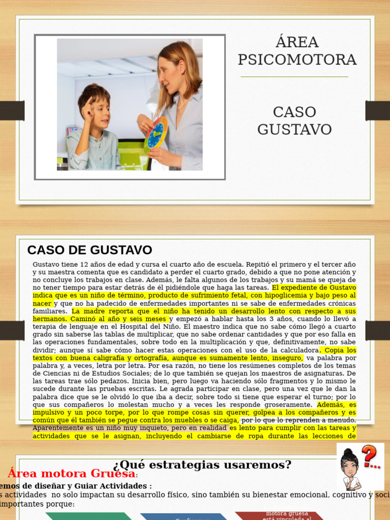 Estrategias Psicomotoras para Gustavo | PDF | Síndrome de Down