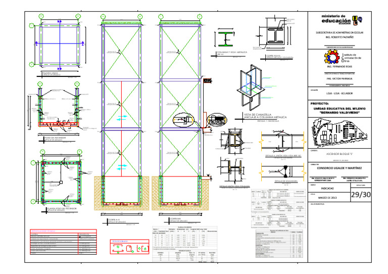 Plano Estructura para Ascensor | PDF | Acero | Materiales