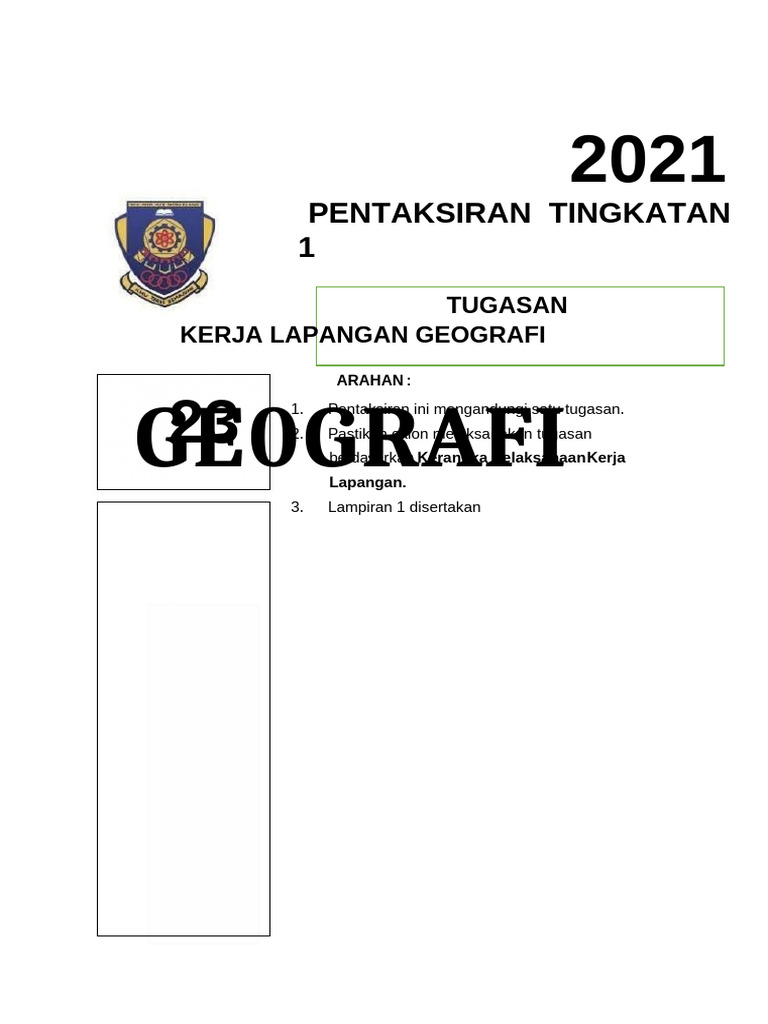 T1 - Kerja Lapangan Geo 2021 | PDF