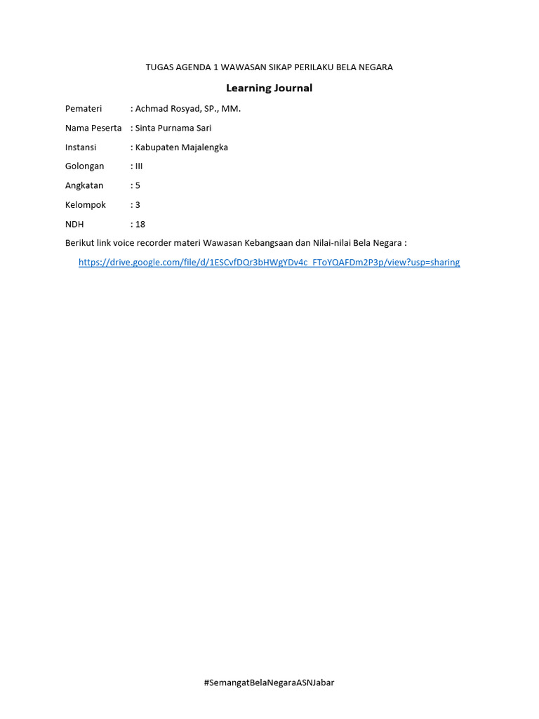 Learning Journal | PDF