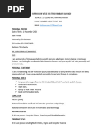 CV for Industrial Attachment Application | PDF | Computer Programming ...