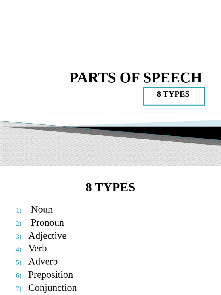 Understanding 8 Parts of Speech | PDF | Language Arts & Discipline