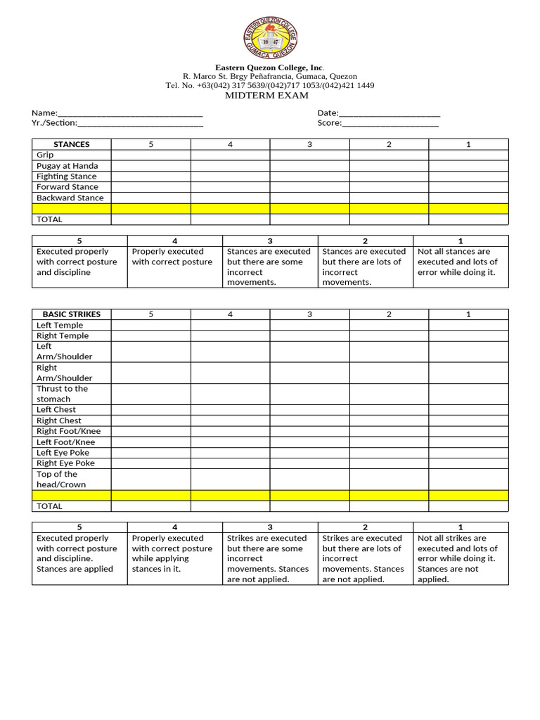 ARNIS Midterm Examination PT | PDF