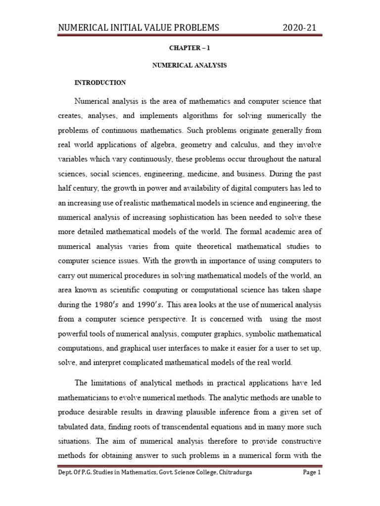 Numerical Analysis & Iterative Methods | PDF | Numerical Analysis | Mathematical Analysis