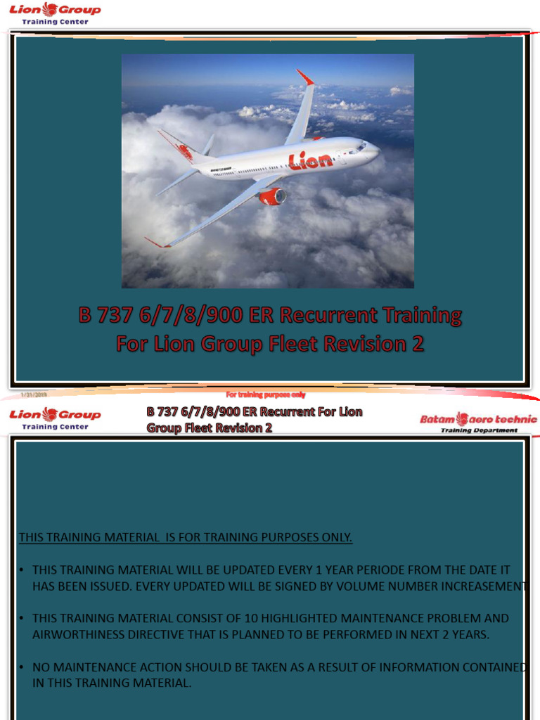 Materi Boeing B737-600700800900 (CFM56) Airframe Engine (Recurrent ...