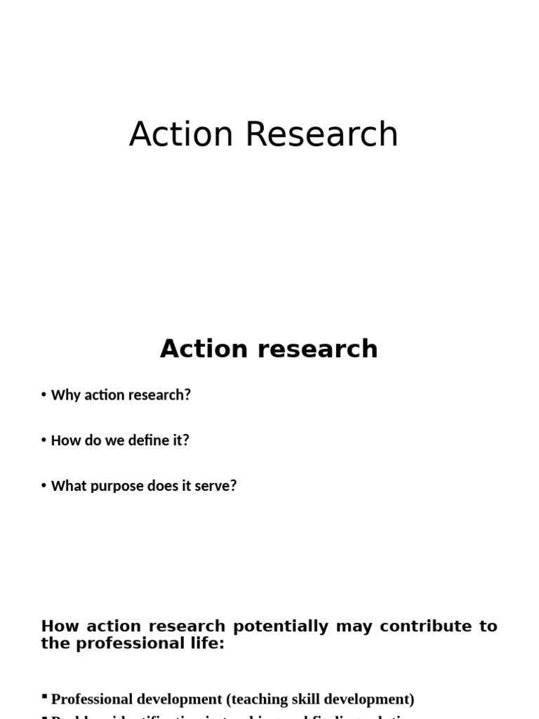 Action Research | PDF | Self-Improvement