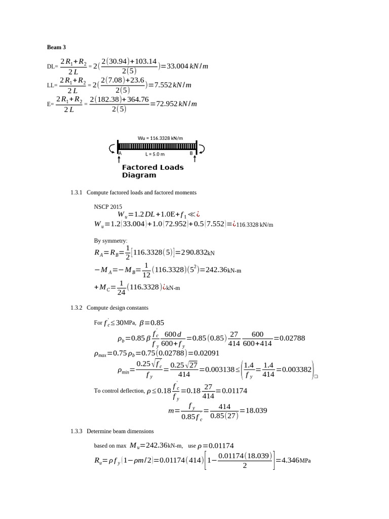 1stFloor-Beam 3-Safe | PDF | Structural Engineering | Mechanical Engineering