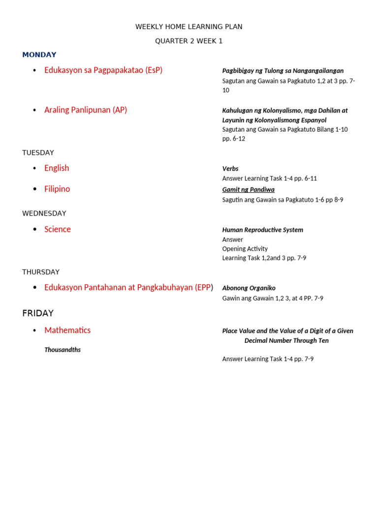 WHLP Second Quarter | PDF