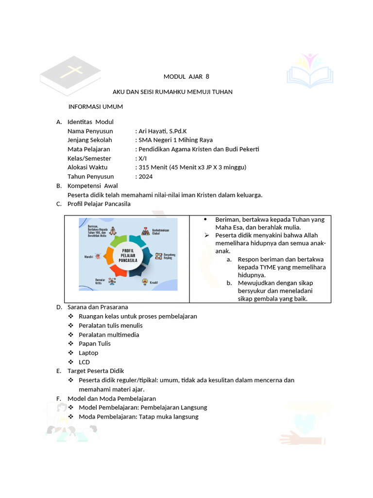 Modul Ajar: Keluarga Memuji Tuhan | PDF