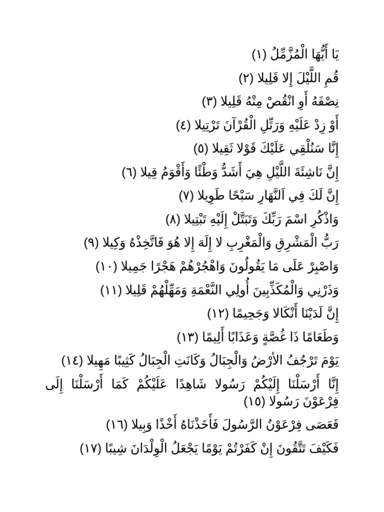 Surat Al Muzammil | PDF