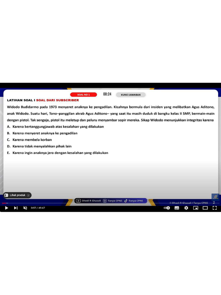 Contoh Soal TWK 1 | PDF