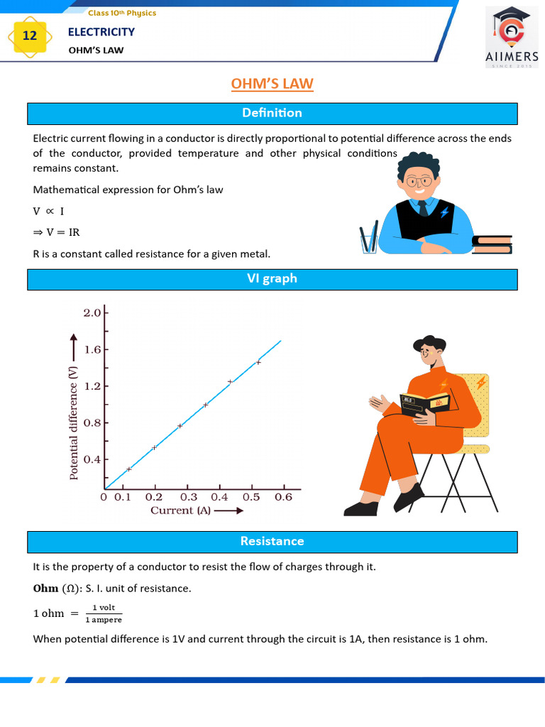 Ohm's Law | PDF | Electrical Resistance And Conductance | Electrical ...