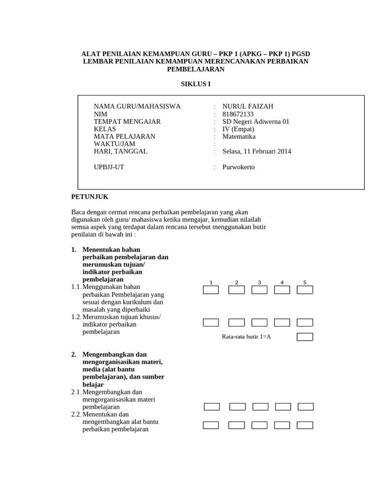 APKG 1 Dan 2 PKP SUPERVISOR 1 | PDF