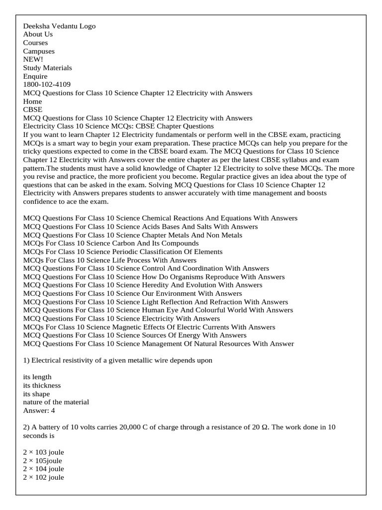 Deeksha Vedantu Logo | PDF | Electrical Resistance And Conductance ...