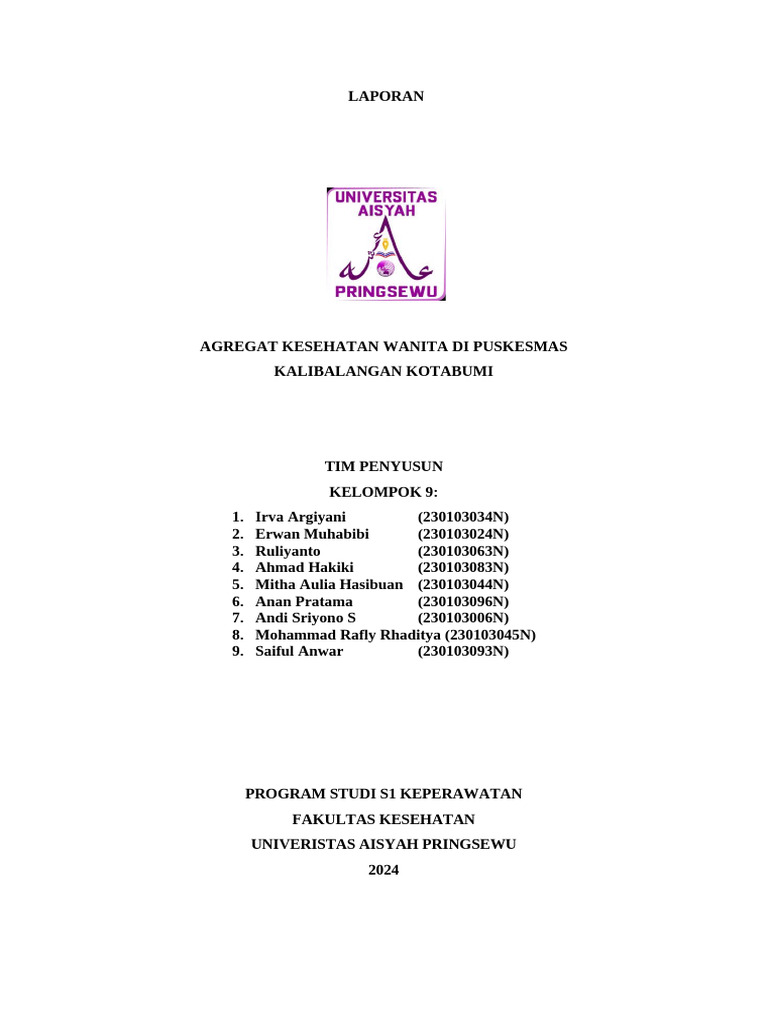 Kasus 1 Laporan Pengabdian Masyarakat Kelompok 9 | PDF