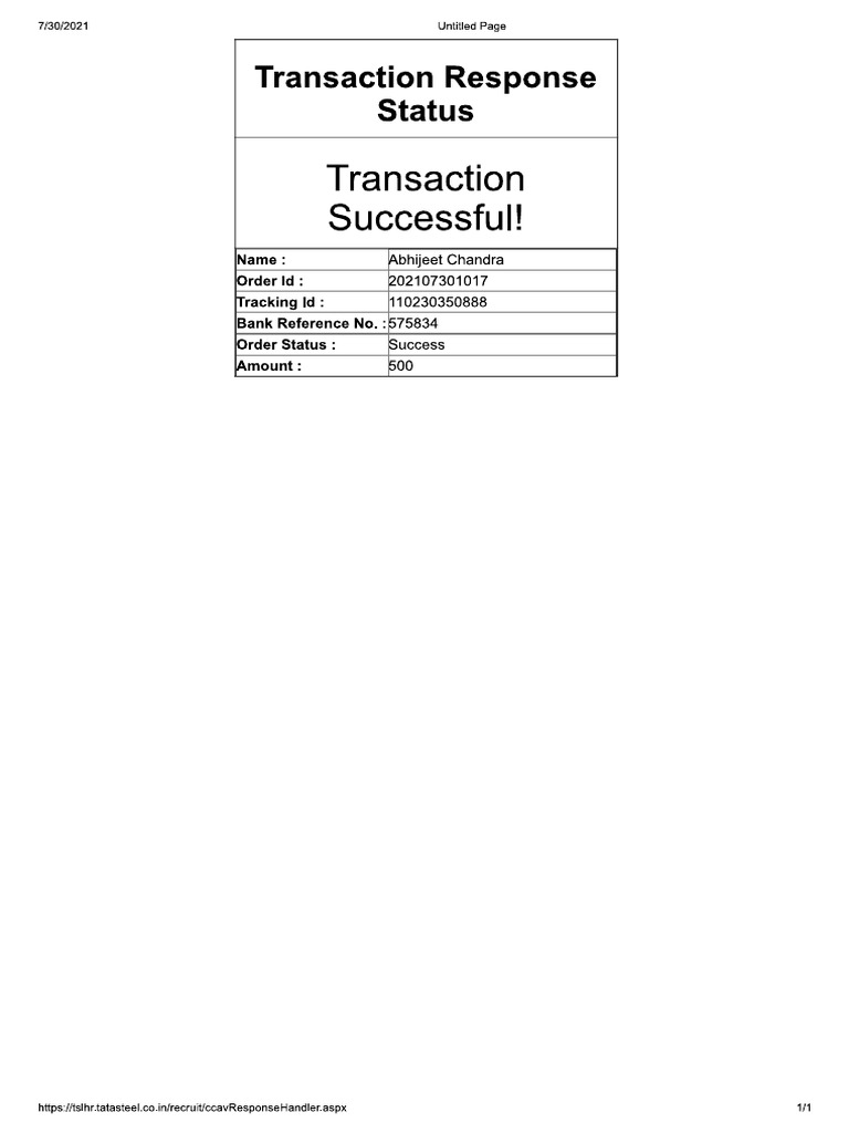 Transaction Tata Steel | PDF