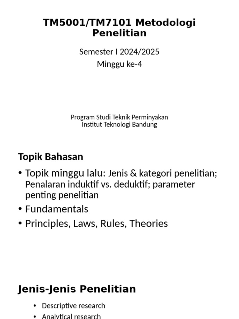 TM5001 TM7101 Met Pen Sem I 2024-2025 Mgu-4 | PDF | Theorem | Theory