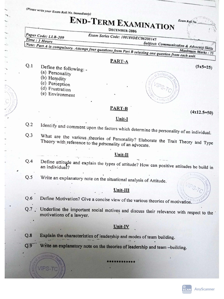 English Previous Question Paper | PDF