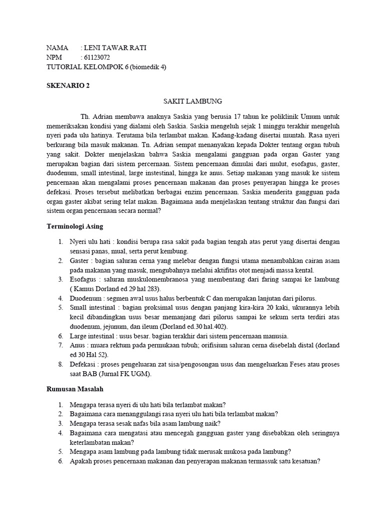 Leni Tawar RATI 61123072 1 | PDF | Kesehatan Holistik