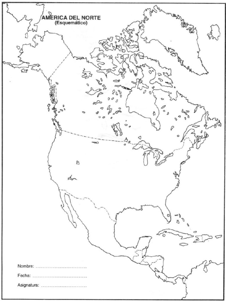 America Del Norte Esquematico | PDF