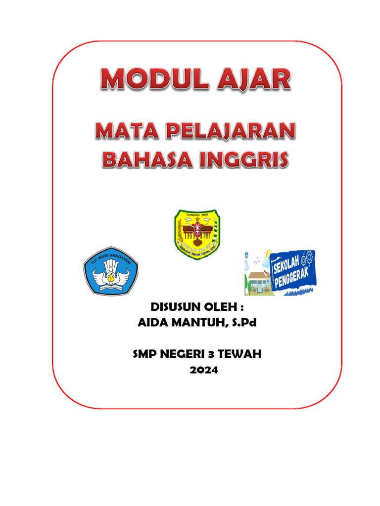 Modul Ajar Bahasa Inggris - Comparative Adjectives - Fase D | PDF | Seni & Disiplin Bahasa