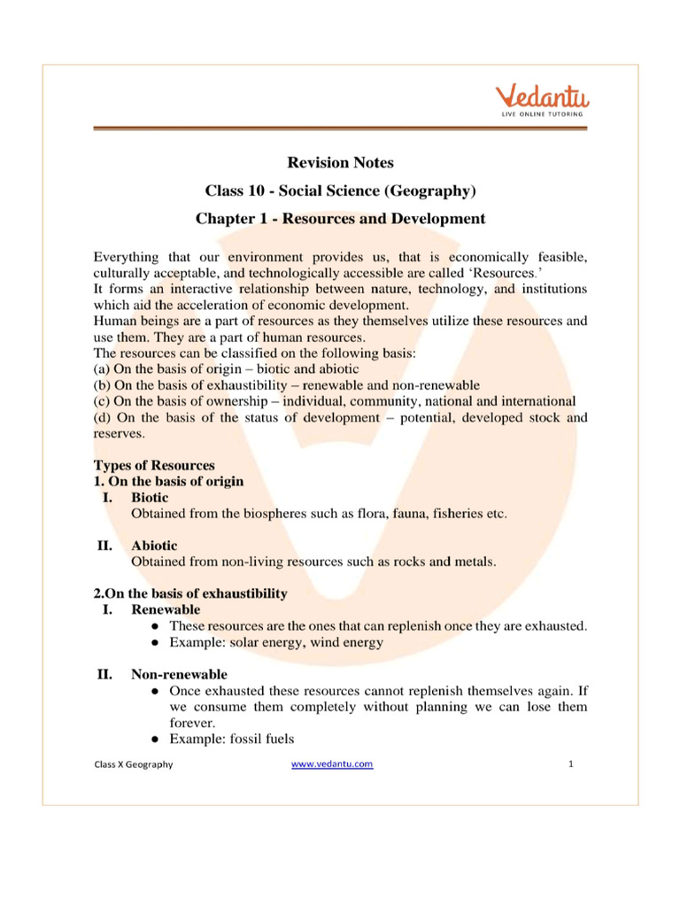 Cbse Class 10 Social Science Geography Chapter 1 | PDF