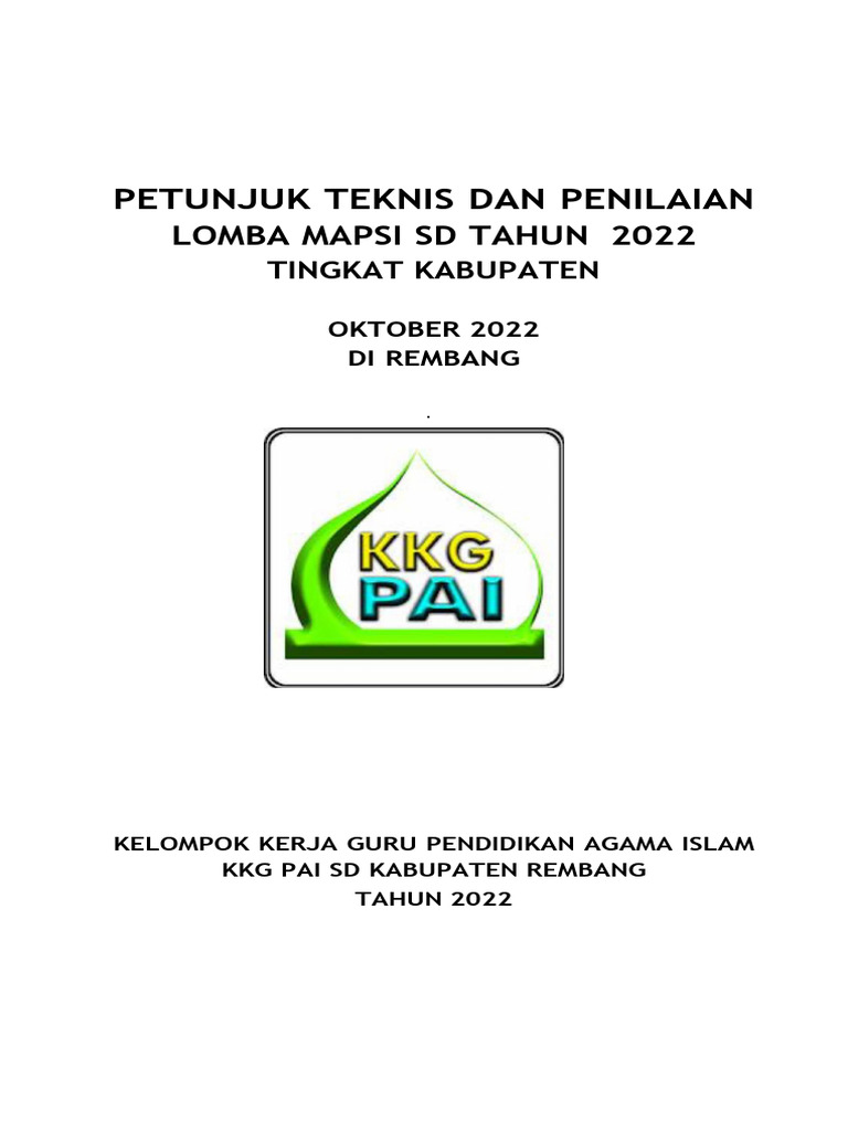 Juknis Mapsi Rembang 2022 | PDF