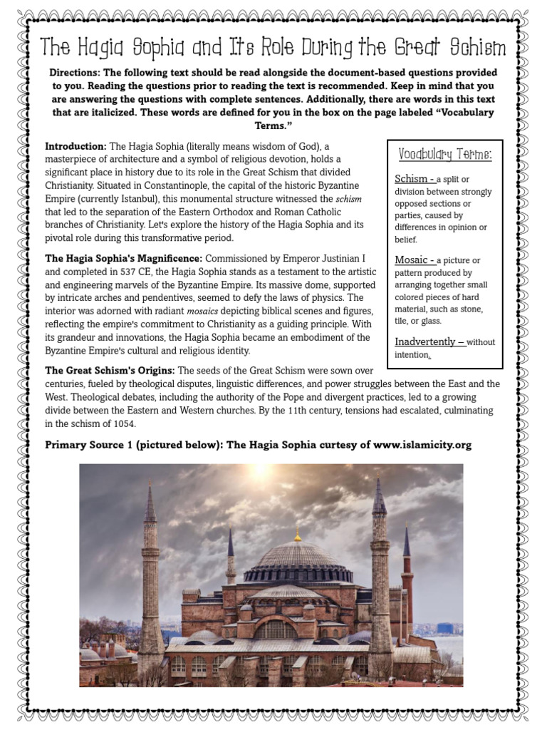 Hagia Sophia Reading | PDF | Sophia (Wisdom) | Mosque