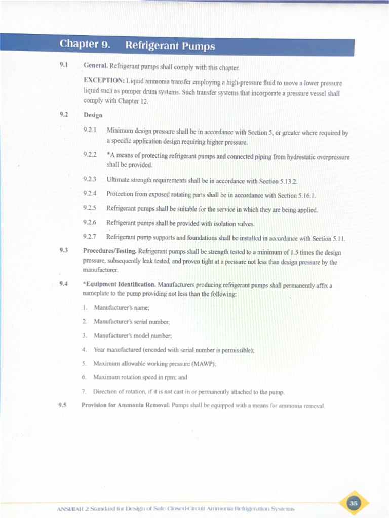 Chapter 9. Refrigerant Pumps | PDF