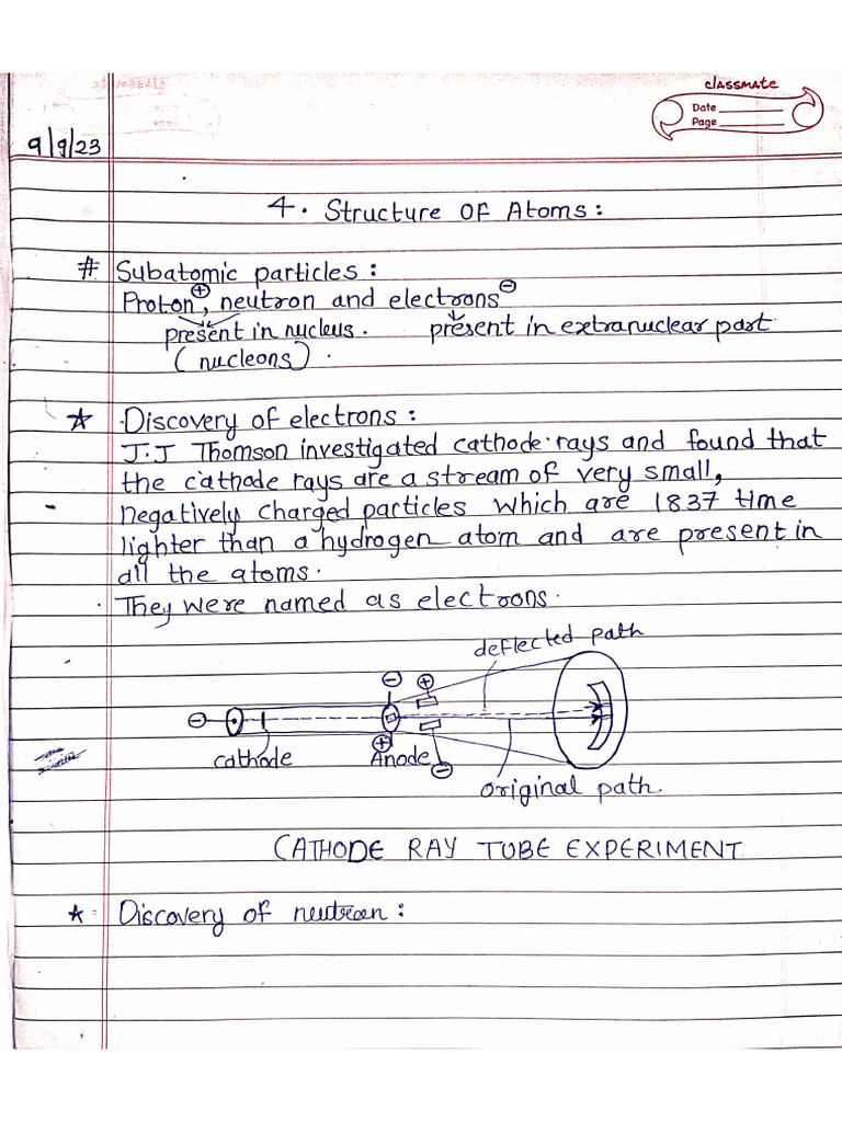 Structure of Atom | PDF