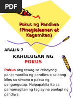 Pokus NG Pandiwa (Tagaganap at Layon) | PDF