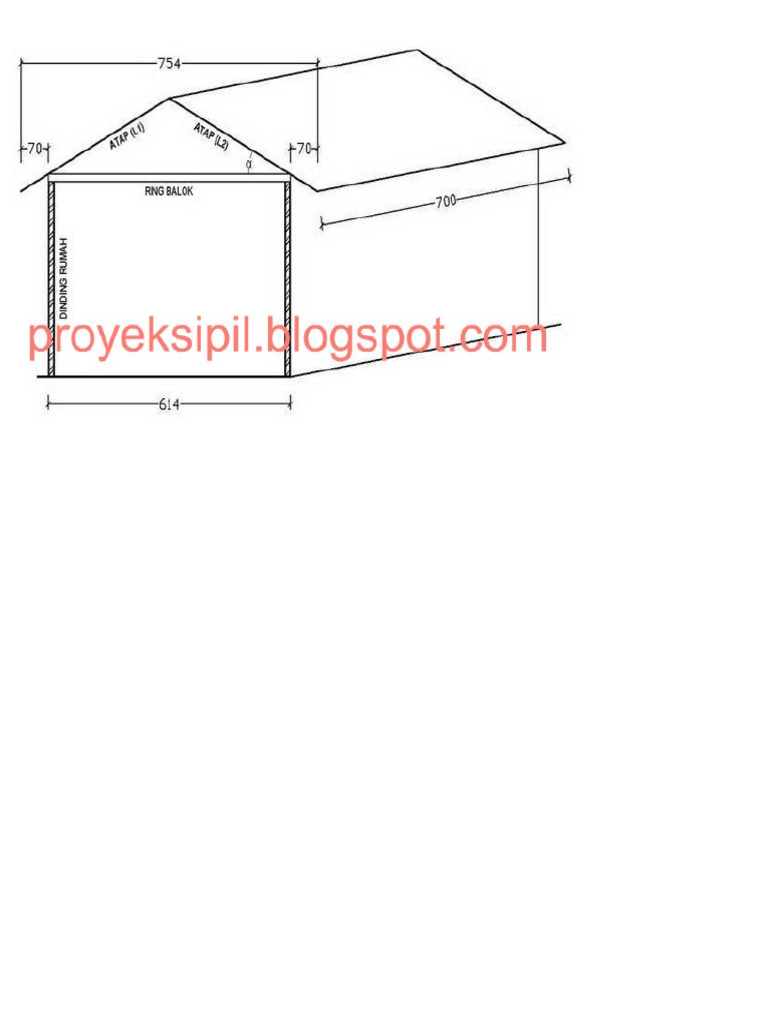 Cara Mudah Dan Cepat Dalam Menghitung Luas Atap Rumah - Proyek Sipil1 | PDF