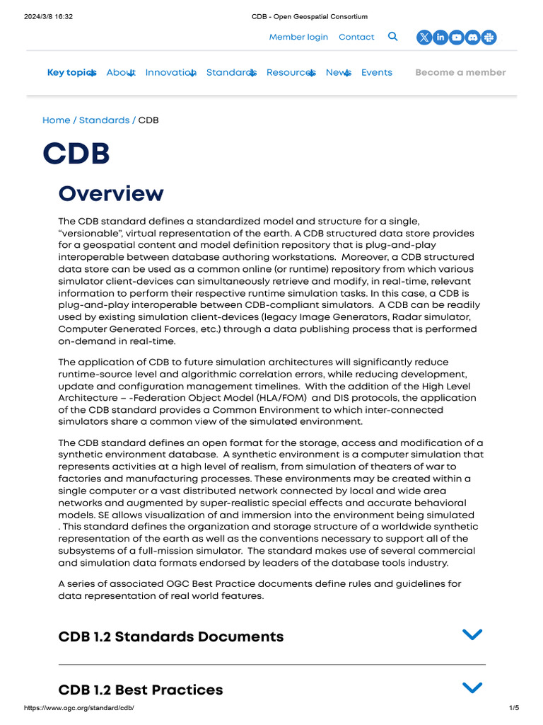 CDB - Open Geospatial Consortium | PDF | Computing | Data
