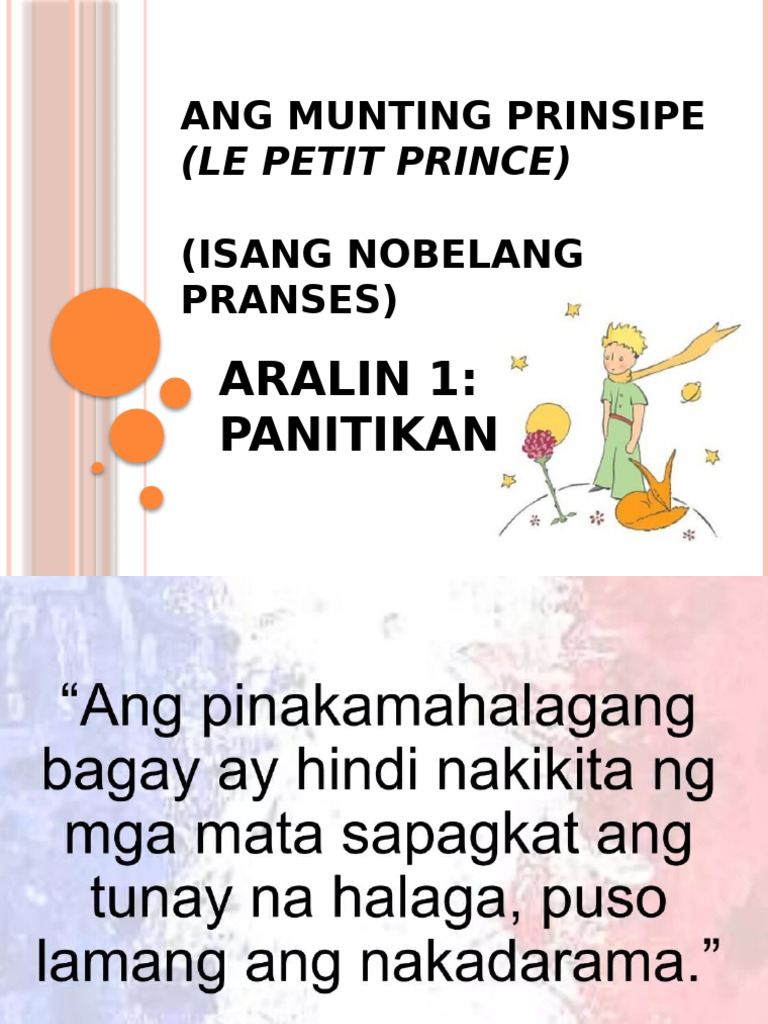 10 Aralin 3 Ang Munting Prinsipe | PDF