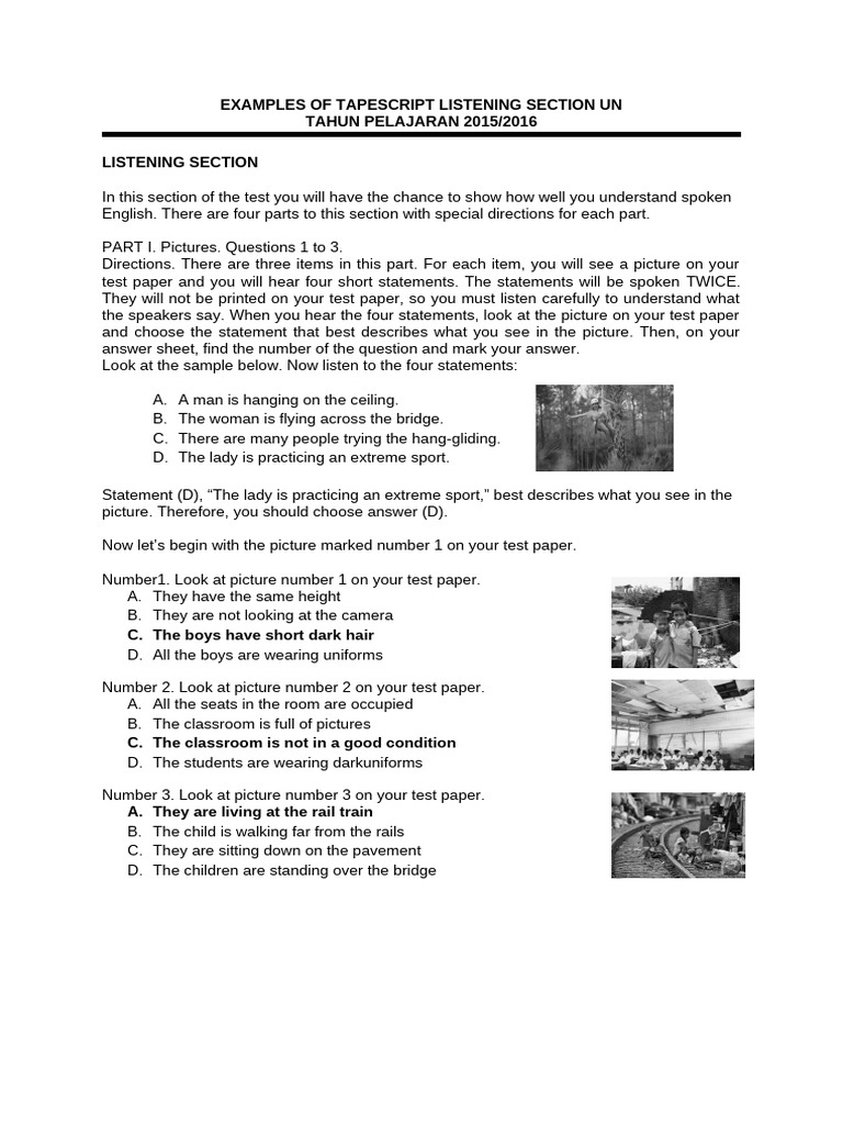 Tapescript - Contoh To - 1516 | PDF