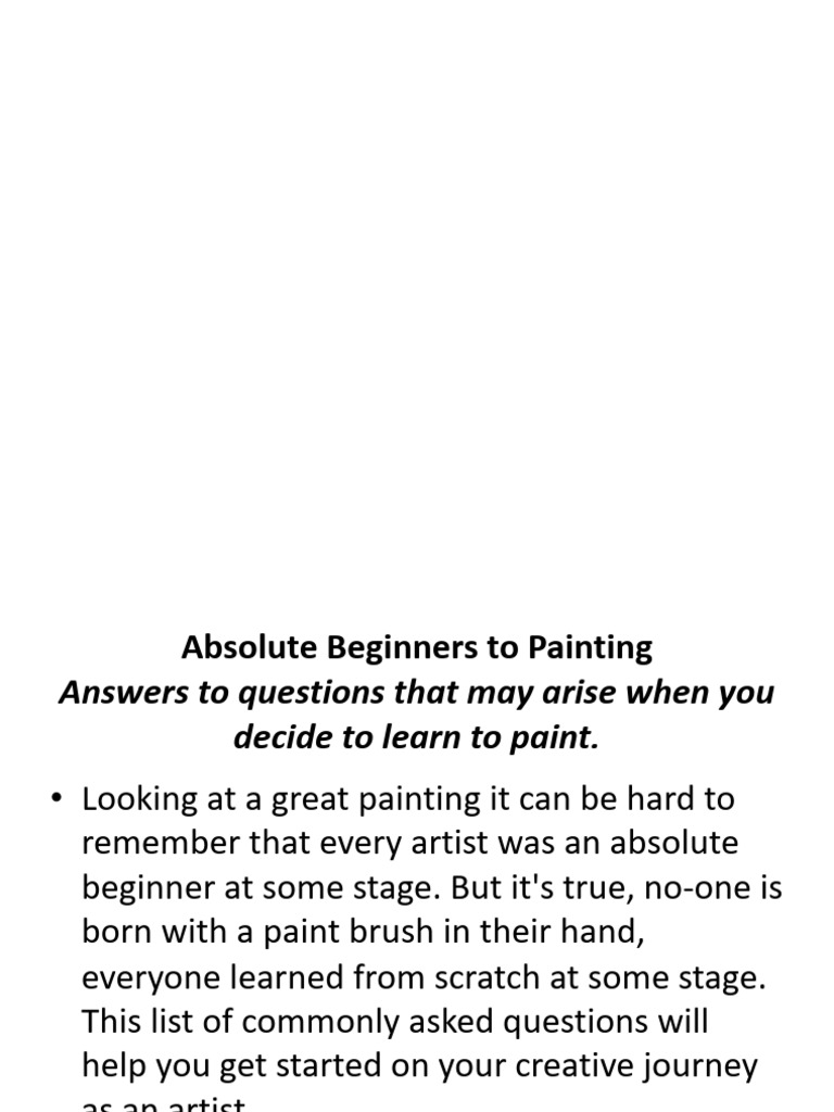 Common Questions About Oil | PDF | Paint | Acrylic Paint