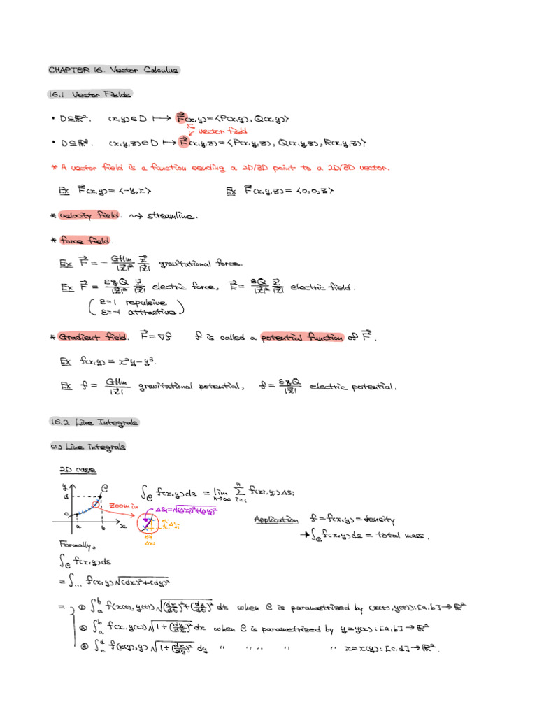 Chapter 16. Vector Calculus (Part 1) | PDF | Integral | Mathematics