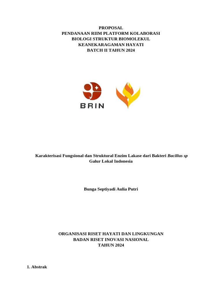 Usulan Proposal LPDP BRIN | PDF