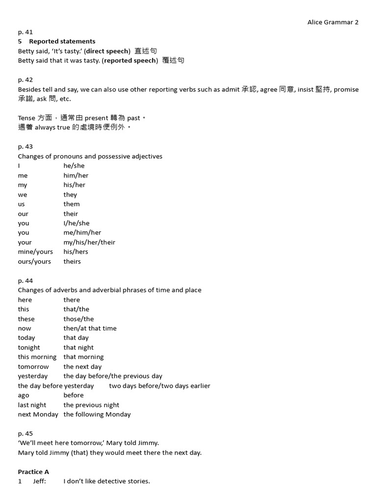 Unit 5 Reported Speech | PDF | Linguistic Morphology | Language Mechanics