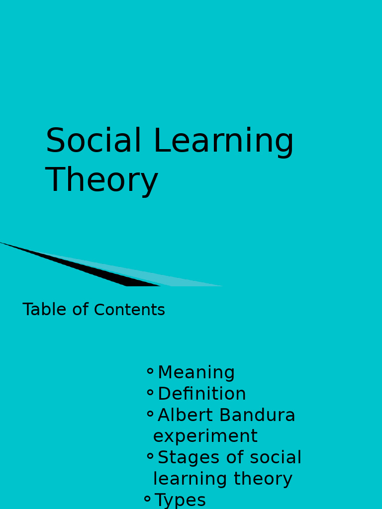 Social learning theory | PDF