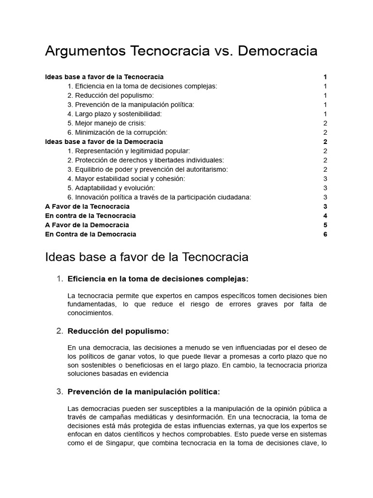 Tecnocracia Vs Demo | PDF | Democracia | Ideologías políticas