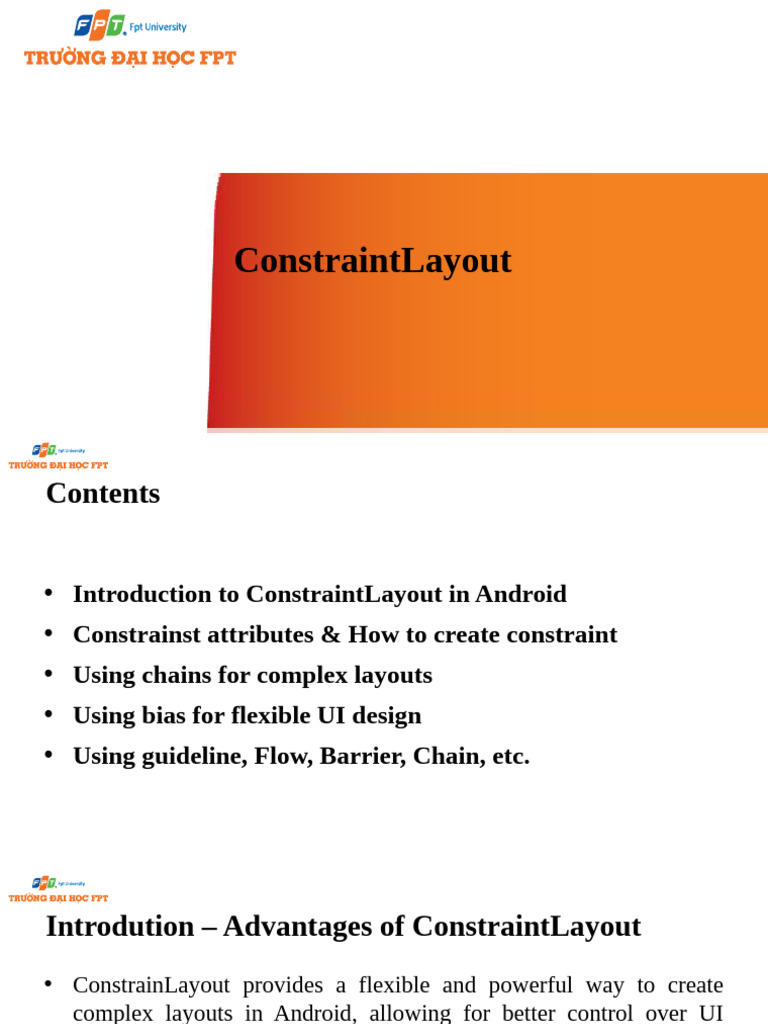 4. ConstraintLayout | PDF | User Interface | Mobile App