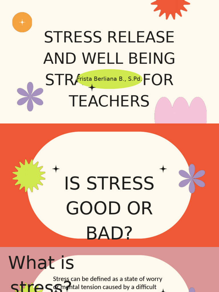 Stress Relief Strategies for Teachers | PDF | Self-Improvement