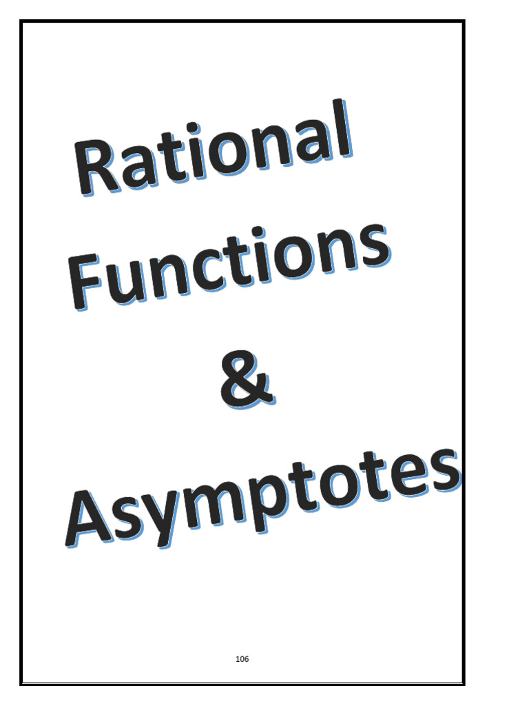 Basics 3 Rational Function | PDF | Asymptote | Mathematical Concepts