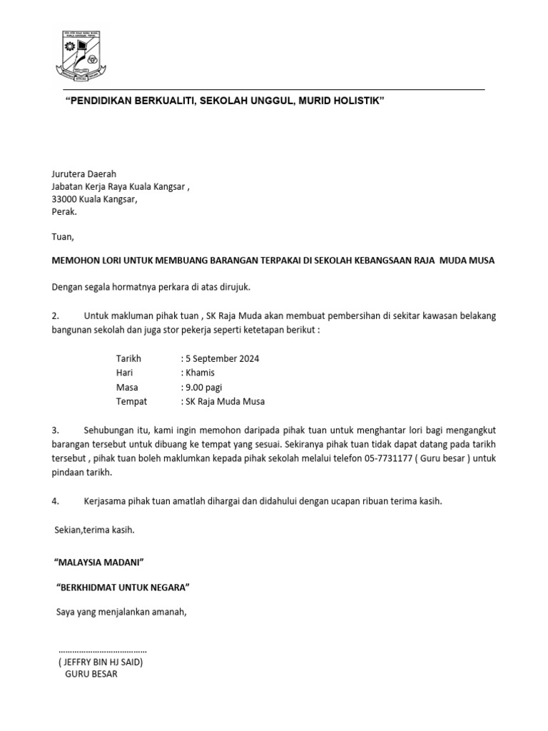Surat JKR | PDF