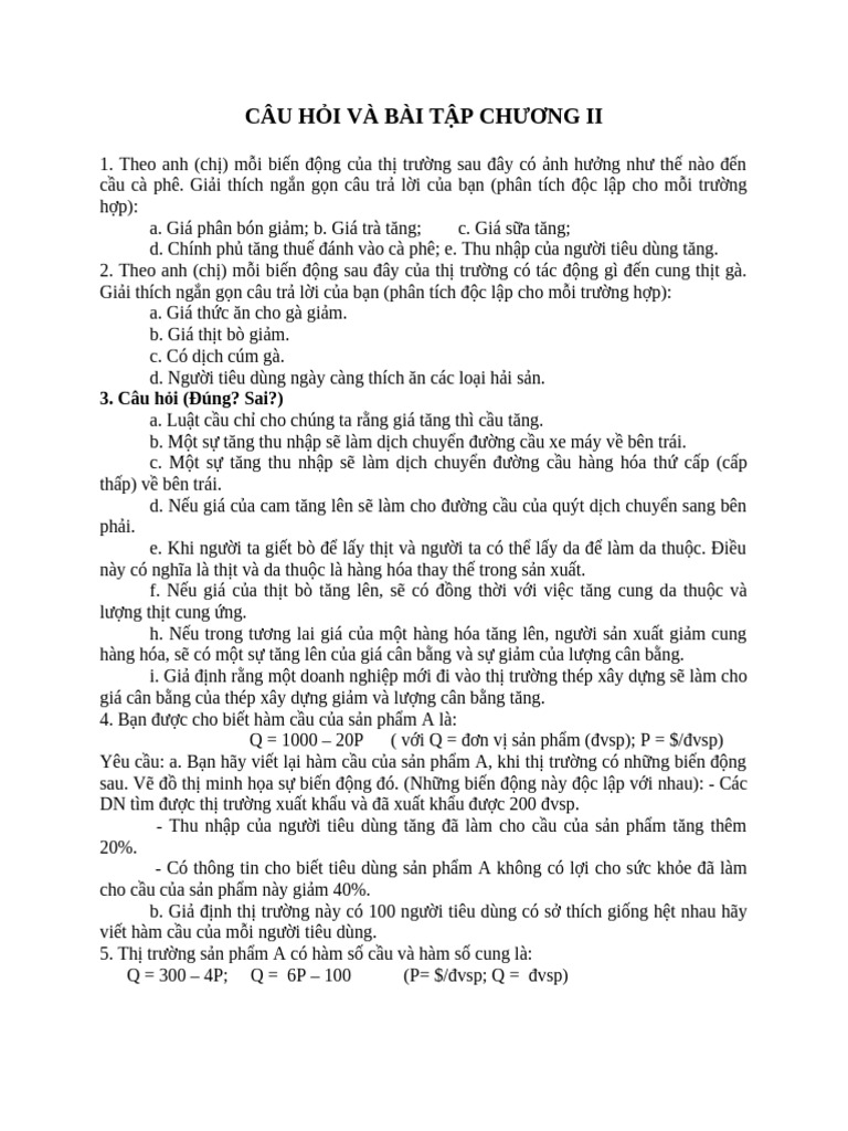 Bai Tap Chuong 2 | PDF