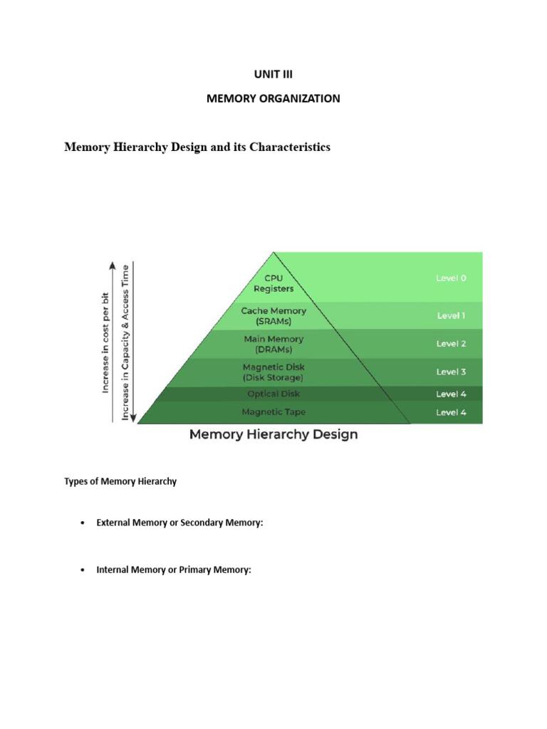 CAO UNIT III--NOTES | PDF | Computer Data Storage | Random Access Memory CAO UNIT III--NOTES | PDF | Computer Data Storage | Random Access Memory